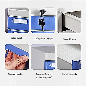 Storage Cabinet with Drawers Floor Storage Cabinet Flat File Cabinet Storage, Desktop Drawer Cabinet, Size 11.6''x 15.5''x 16.9'', Drawer Organizer 4/5/6/7/8/11 Layers, with Lockable Environmentally F