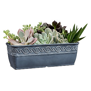 Classic Home and Garden 9408CP3D-238 Set of 3 8" Round Corinthian Planter, Oil Rubbed Bronze