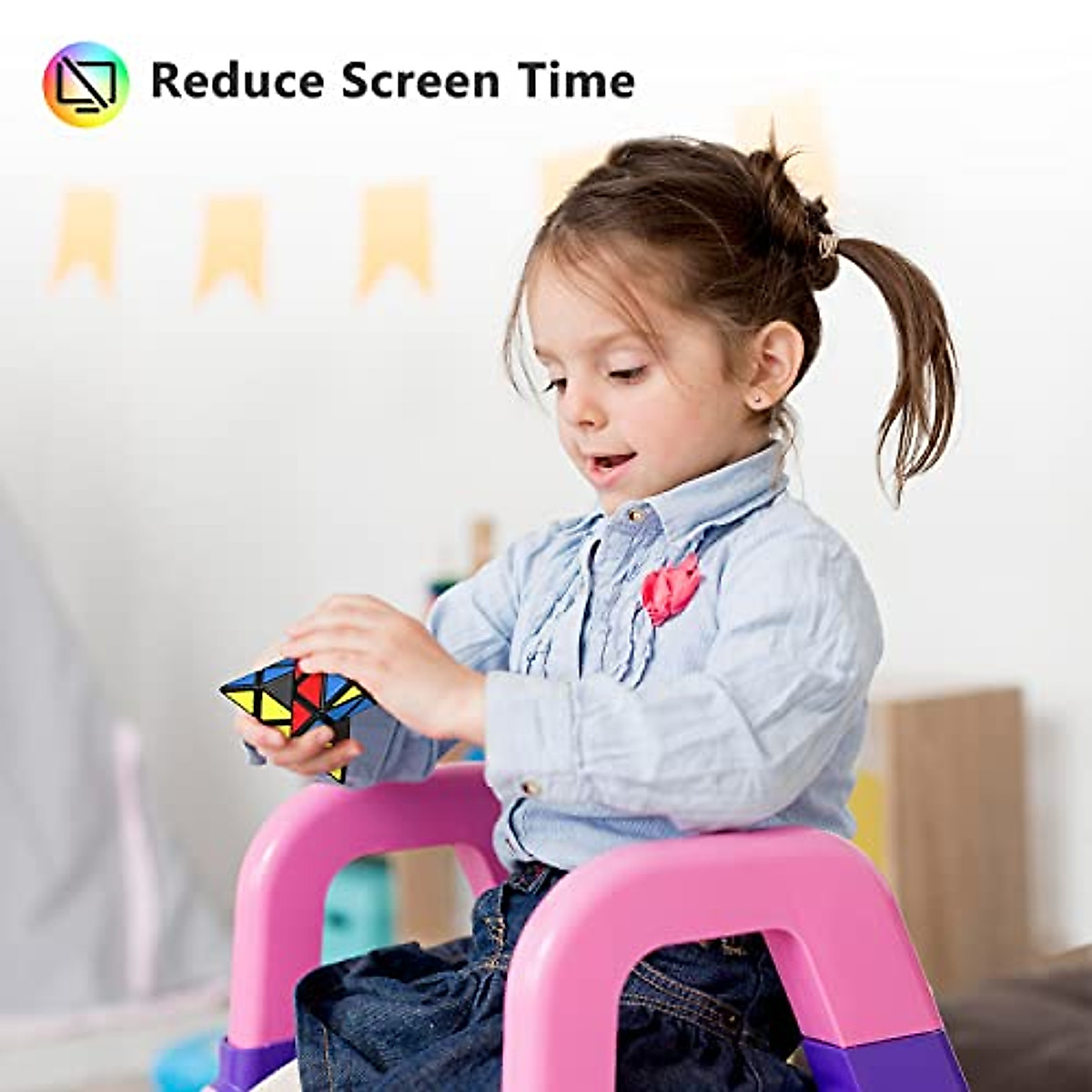 Vdealen Speed Cube Set, Cube Bundle 2x2 3x3 Pyramid Dodecahedron Skewb Magic Cube Pack, Puzzle Cube Collection Toys Easter Valentines Day Gift for Kids Teens Adults- 5 Pack