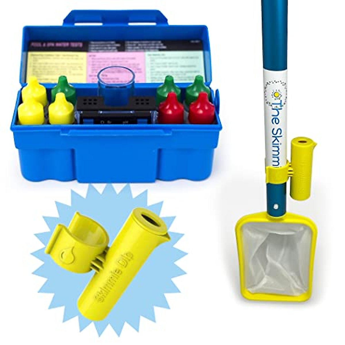 Skimmie Dip - The Convenient Pool Water Testing Attachment for The Skimmie Pole or Standard Size Pool Pole - Easy and Efficient Water Sample Collection and Testing