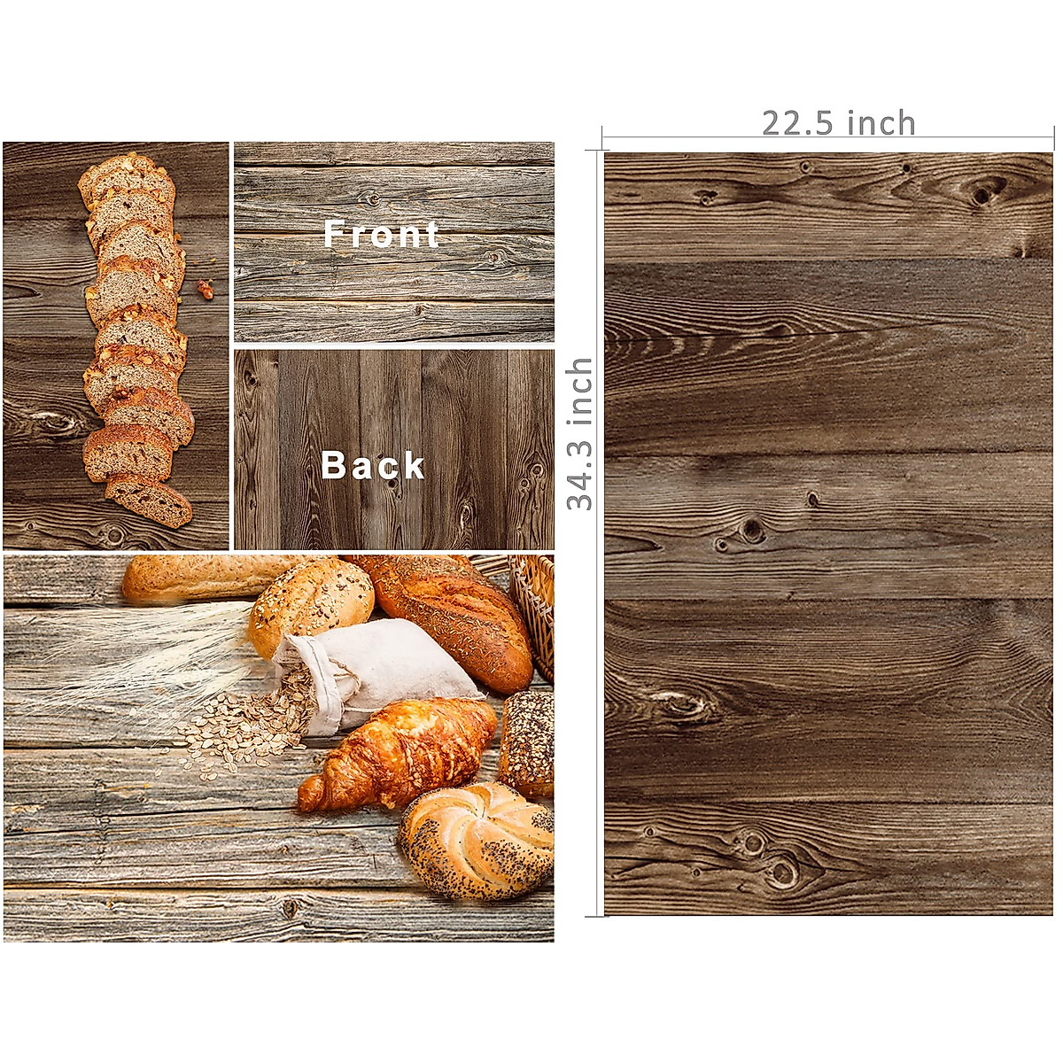 8PCS 16Patterns 34X22 Inch Product Food Photography Background Paper, Double Sided Marble/Wood/Cement Texture Pattern Flat Lay Photo Tabletop Backdrops Boards for Jewelry Cosmetics Makeup Props