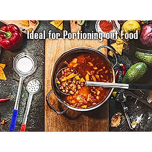 Portion Control Serving Spoons, Set of 8 For, Weight Loss Bariatric Diet, Gastric Sleeve, Bariatric Surgery Must Haves, Serving Utensils, 4 Solid and 4 Perforated 2 oz, 4 oz, 6 oz and 8 oz