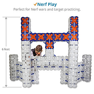 Blaster Boards - 6 Pack | Kids Fort Building Kit for Nerf Wars & Creative Play | 276 Piece Set