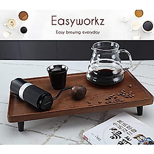 Easyworkz Manual Coffee Grinder Burr Coffee Bean Grinder with Adjustable Conical Stainless Steel Burr Portable Mill Faster Grinding