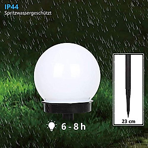 INCX Solar Lights Outdoor, 8 Pack LED Solar Globe Powered Garden Light Waterproof for Yard Patio Walkway Landscape In-Ground Spike Pathway, Cold White