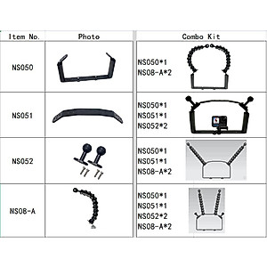 nitescuba Underwater Handle Tray Bracket Aluminum Alloy Dual Handheld Video Light Stabilizer Tray for Camera housing，Handle Grip for gopro Set up Works for Hero 10,Action Camera