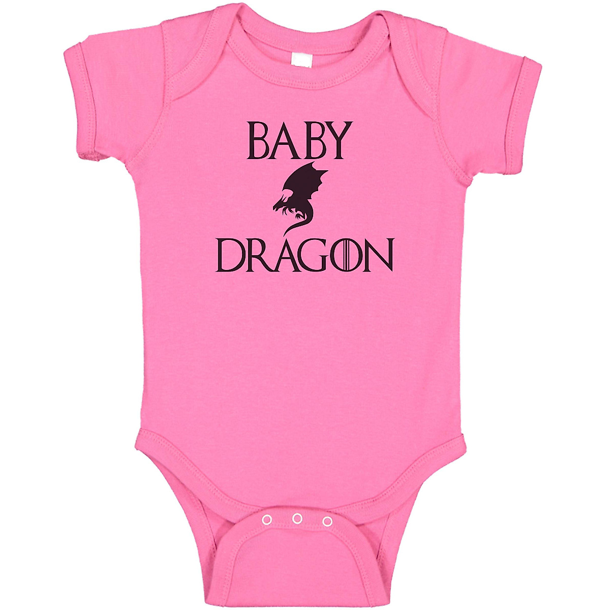 Baby Dragon/Game of Thrones Inspired Baby Onesie/Unisex Shirt Sleeved 0-24mo Infant Bodysuit (Grey, 0-3 Months US)