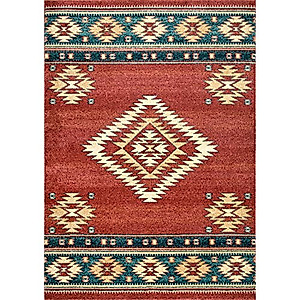 nuLOOM Margene Tribal Diamond Area Rug, 4' x 6', Red