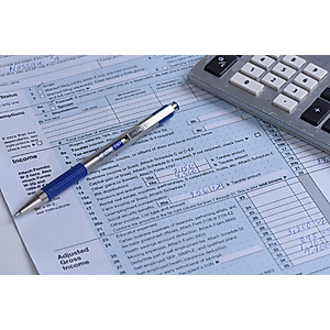 Zebra Pen F-301 Retractable Ballpoint Pen, Stainless Steel Barrel, Fine Point, 0.7mm, Blue Ink, 12-Pack