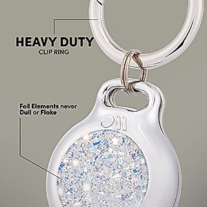 Case-Mate AirTag Keychain Holder - Durable Hard Shell AirTag Key Ring - Case for Apple Air Tag w/ Heavy Duty Keychain - Protective AirTag Holder for Dog Collar, Key, Luggage, Kid's Backpack - Stardust