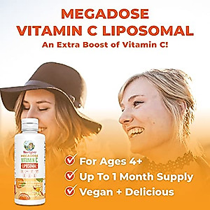 MaryRuth Organics Vitamin C Liquid Liposomal for Women & Men | 500mg Vitamin C Liquid | Sugar Free | Vitamin for Immune Support & Overall Health | Vegan | Non-GMO | Gluten Free | 7.6 Fl Oz