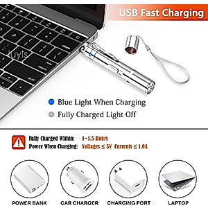 Crispka Laser Pointer Cat Toy,Cat Toy Interactive Red Dot Dog Laser Pointer Toys for Indoor Cat and Dog Play,USB Recharge Long Range 3 Modes Lazer Playpen