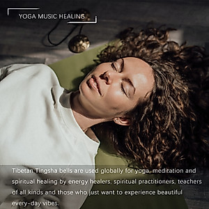 VIIN POPO Tibetan Tingsha Bells, Handmade Brass Advanced Tibetan Tingsha Cymbals in Nepal—Chakra Healing, Stress Relief, Sound Awakening, Yoga Meditation, Mindfulness 2.6in/6.6cm (Sanskrit style)