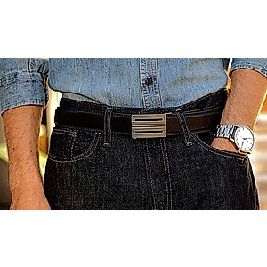 KORE Men’s Full-Grain Leather Track Belt | “Equinox” Alloy Buckle