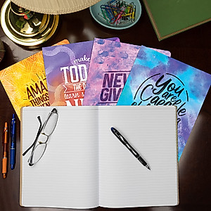 Elan Publishing Company Field Notebook/Journal - 8"x10" - Watercolor Inspiration Covers - Lined - Pack of 5