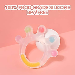 Haakaa Large-Palm Baby Teething Toys, Food Grade Silicone Teethers for Babies 0-6 Months/6-12 Months, BPA Free Teething Relief Baby Chew Toys