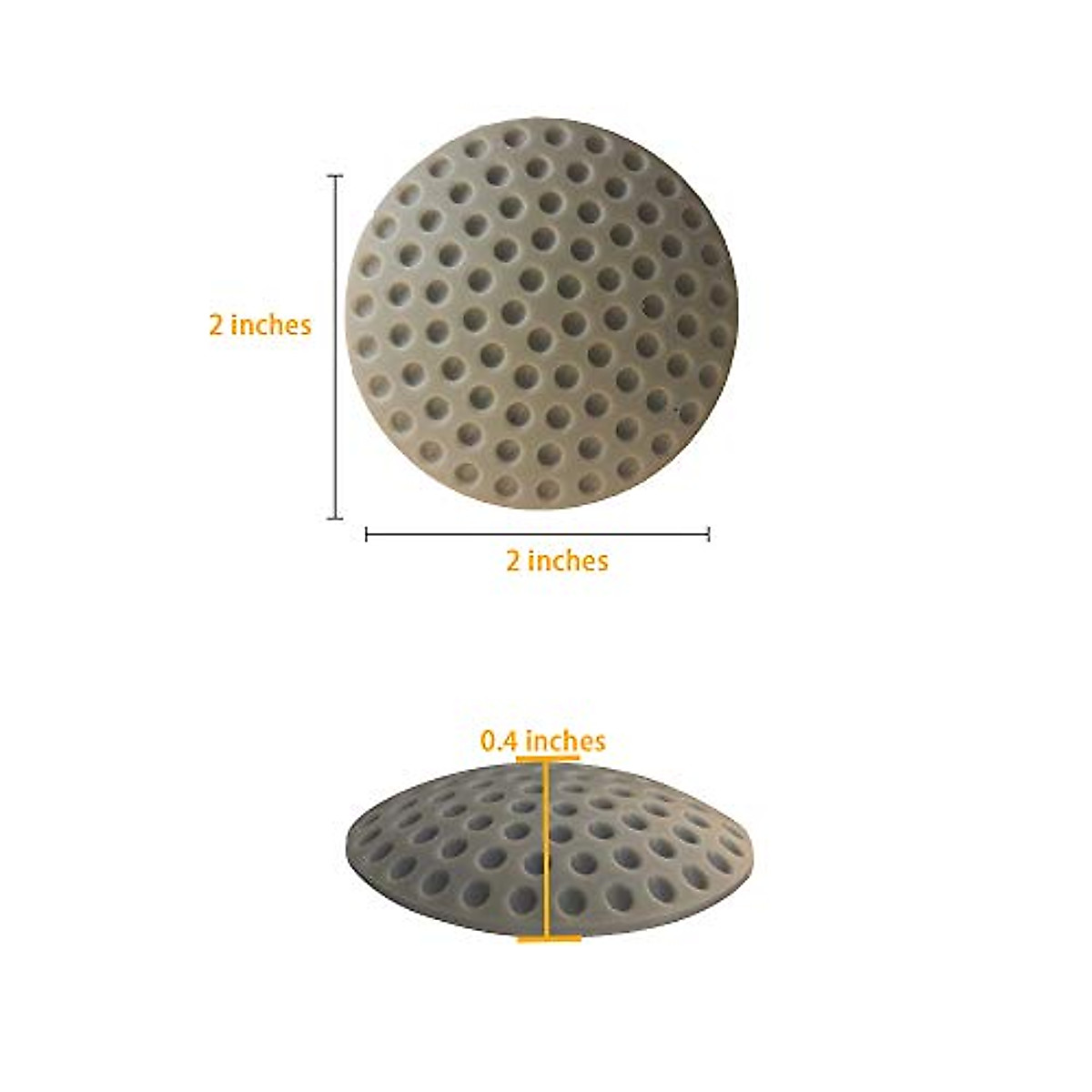 Door Stopper Wall(6 Pack,Grey),Wall Protector from Door Knobs Rubber,2 inch Door Stopper Wall Protector,Self-Adhesive Wall Protector for Door,Chair,Fridge,Cupboards,Bathroom,Windows.