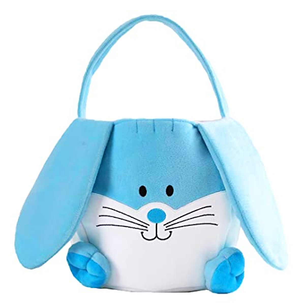 Large Easter Basket for Kids, Giant Easter Basket for Boys Easter Egg Basket Easter Bucket Cute Easter Basket Large Bunny Easter Basket, Blue Easter Basket with Handle, Big Easter Basket Bag