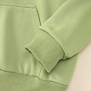 CM C&M WODRO Girls Sweatshirt Kawaii Frog Hoodie Cute Mushroom Long Sleeve Pullover Tops Kids Aesthetic Fall Winter Clothes(Olive green,11-12Y)