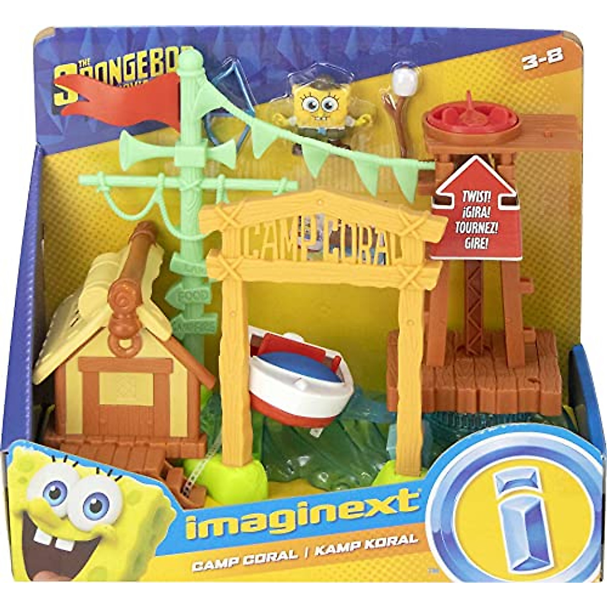 Imaginext Spongebob Playset, Camp Coral, Campground with Character Figure and Play Pieces for Preschool Pretend Play 3+ Years (Amazon Exclusive)