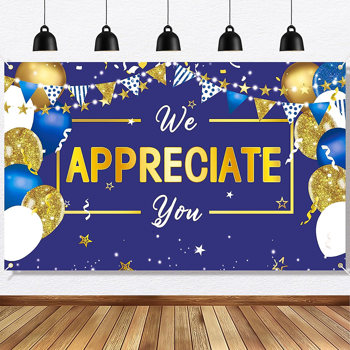 Ushinemi We Appreciate You Decorations Thank You Banner, Employee Staff Team Appreciation Week Teacher Nurse Doctor Pastor Party Supplies
