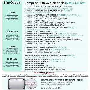 HYZUO 13.3-14 Inch Laptop Sleeve with Case Stand Feature Compatible with MacBook Pro 14 M3/M2/M1 Pro/Max A2992 A2918 A2779 A2442 2021-2024, MacBook Air 13 2017-2010, Surface Laptop 13.5, Mint Green