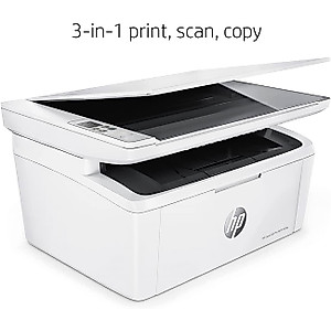 HP (Renewed) Laserjet Pro MFP M29W All-in-One Wireless Monochrome Laser Printer, White - Print Scan Copy - 1.0" Icon LCD Display, 19 ppm, 600 x 600 dpi, 8.5 x 11.69, Hi-Speed USB