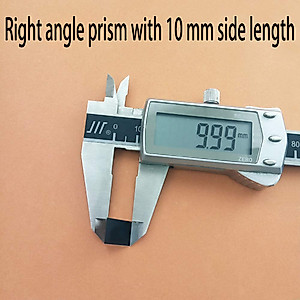 GARPROVM Triangular Prism, 90 Degree Total Reflection Isosceles Right Angle Aluminized Optical Mirror Black Prism