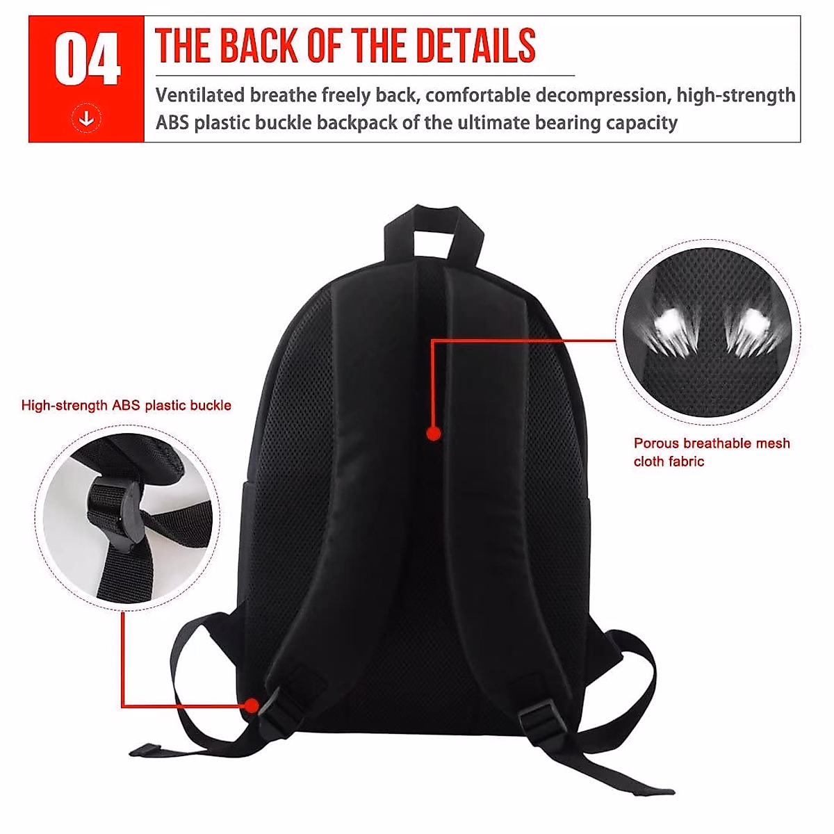 Doojoayie Kids’ Backpack for Girls, Boys, Teens, American Flag Deer School Bag,Cute Bookbag,Ideal for Everyday Use, Travel