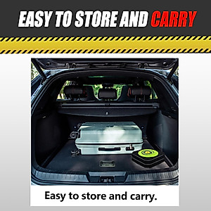 [2PCS]19 Inch Collapsible Traffic Safety Cones, Multi Purpose Pop-up Waterproof Traffic Cones with Reflective Collar for Parking lot，Driveway, Driving Training etc.[Green]