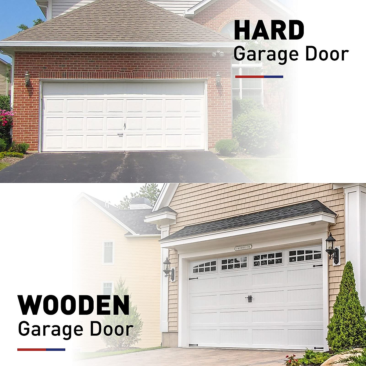 FOSLUOC Garage Door Seal Top and Sides Seal Strip Beige 34.4FT Rubber Weather Stripping Replacement Soft and Hard Composite, Weatherproofing Universal Sealing (Beige)