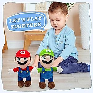 HJINH Ultra Mario All Star Collection,Mario Plush Toys and Luigi Stuffed Plush Toys,Yoshi and Toad Stuffed Plush Toys,Set of 4 Plushie Doll 9.8 inches