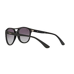 Ray-Ban Men's RB4170 Brad Round Sunglasses, Rubberized Black, 58 mm