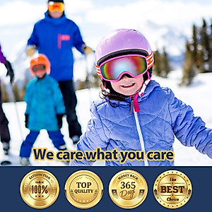 LOEO Kids Ski Goggle, Snow Ski Goggles for Kids Youth Teens Boys and Girls from 5-14