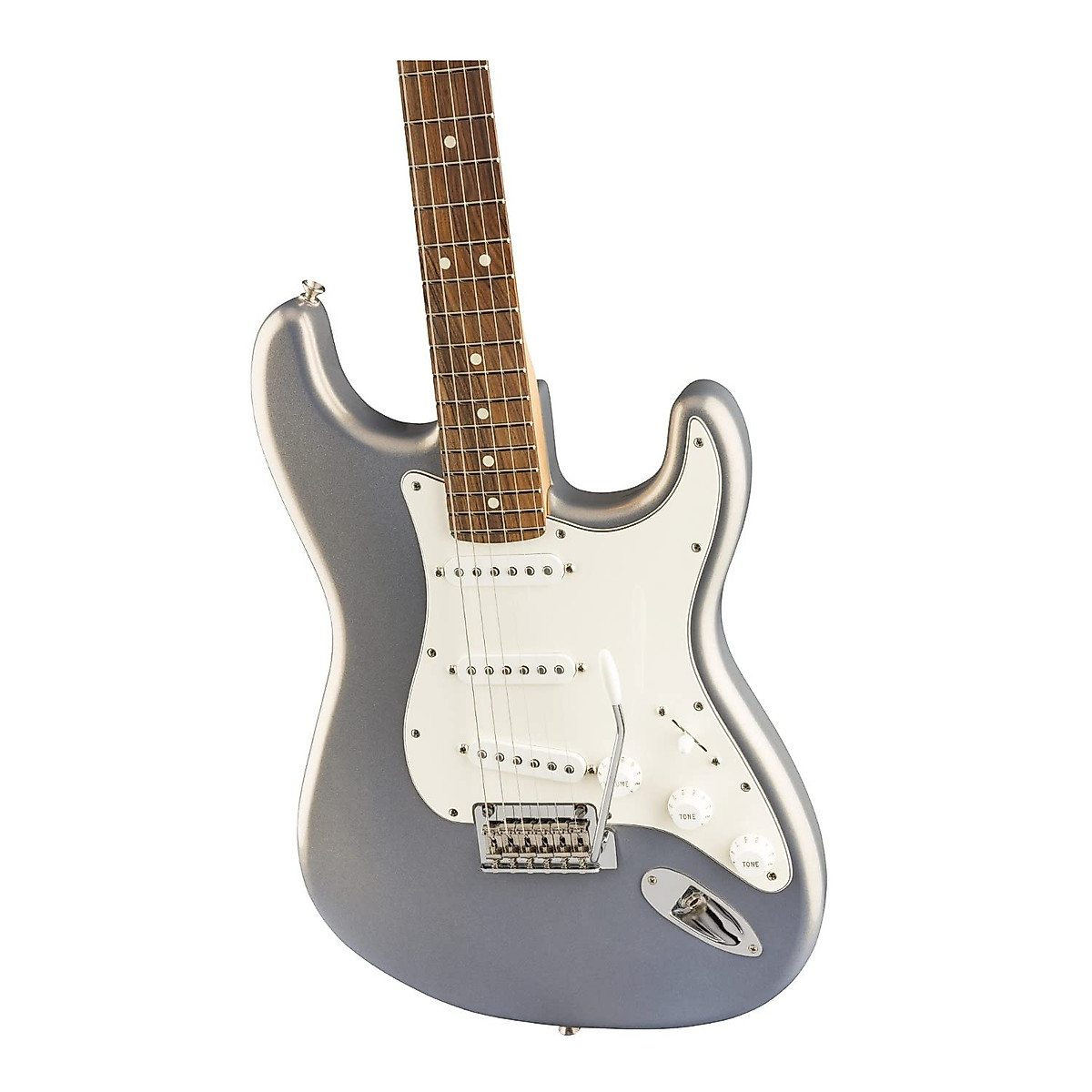 Fender Player Stratocaster SSS Electric Guitar, Silver, Pau Ferro Fingerboard