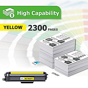 Aztech Compatible TN227 TN227Y Toner: Cartridge Replacement for Brother TN227 TN227Y TN-227Y TN223Y MFC-L3750CDW MFC-L3770CDW HL-L3290CDW HL-L3270CDW HL-L3230CDW HL-L3210CW Printer (Yellow, 1-Pack)