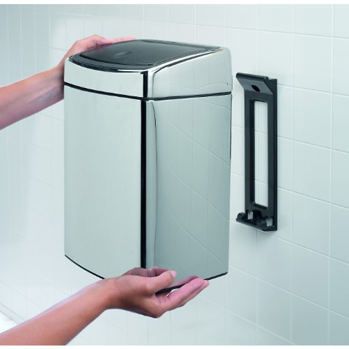 Brabantia Rectangular Touch Bin, 10 L - Brilliant Steel