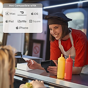 MUNBYN POS Receipt Printer, 58mm Receipt Printer, 2.28inch Wireless Portable Mobile Mini Bluetooth Thermal Printer, Compatible with Android Windows for Small Business, Not-Square, NOT-iOS