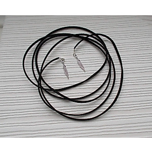 Doubnine Boho Feather Choker Wrap Necklace 2pcs Versatility Vegan Suede Y Lariat Gothic Black Brown Bronze Accessories for Women