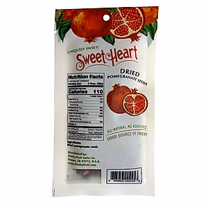 1 oz. SweetHeart Dried Pomegranate Seeds | All Natural, No Sugar Added | 100% Fruit | Non-GMO | Vegan | No Refrigeration Needed