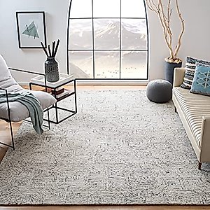 Safavieh Aspen Collection 9' x 12' Grey/Beige APN286F Handmade Boho Wool Area Rug