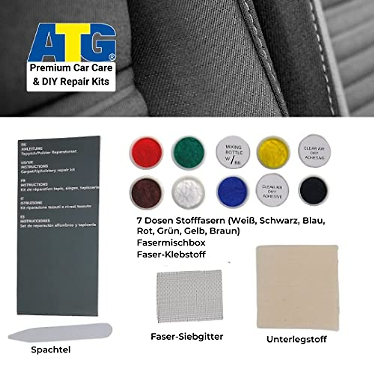 Carpet Upholstery Burn Hole Cut Rips Tears Repair Kit Carpet Kits Car Upholstery Repair