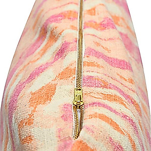 Creative Co-Op Cotton Slub Marble Printed Pillow, 20" L x 20" W x 2" H, Multicolor