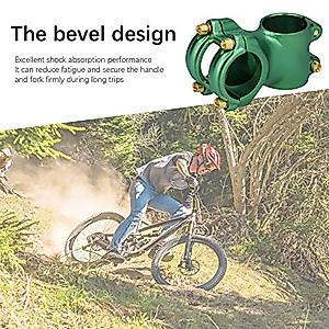 Jiawu Bike Handlebar Stem, Durable 31.8mm Stable 7 Degree Convenient Road Bike Stem, for Road Bike Bike(Green)