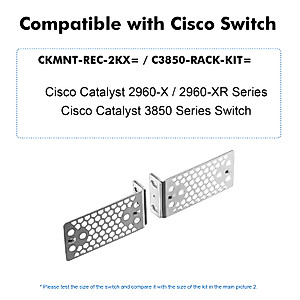 MokerLink Metal Rack Mount Ear for 17.3 inch Switches, Compatible for Cisco 2960X 2960XR 3650 3850 Network Switch