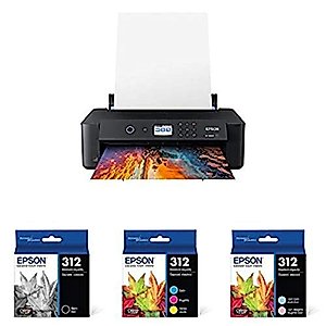 Epson (XP-15000) Color Photo Printer with Black, Color and Cyan/ Light Magenta Cartridges Ink combo