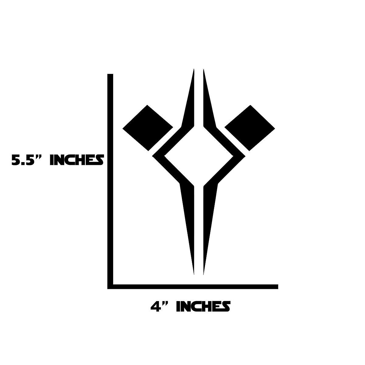 Ahsoka Tano Vinyl Decal sticker in Black