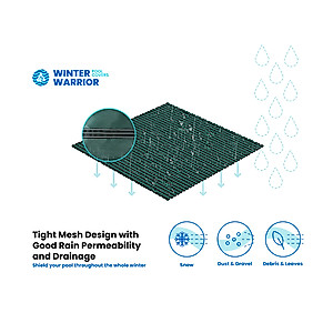 Winter Warrior Mesh Inground Safety Pool Cover - - for 16'x32' Pool - Green