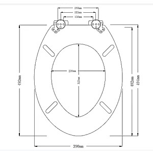 SAINOS Elongated Wooden Toilet Seat with Quietly Close and Soft Close Hinges, Adjustable Toilet Seat, Easy to Install also Easy to Clean