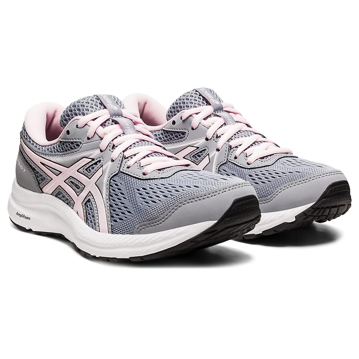 ASICS Women's Gel-Contend 7 Running Shoes, 8, Sheet Rock/Pink Salt